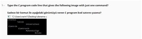 Solved 1 Type The C Program Code Line That Gives The