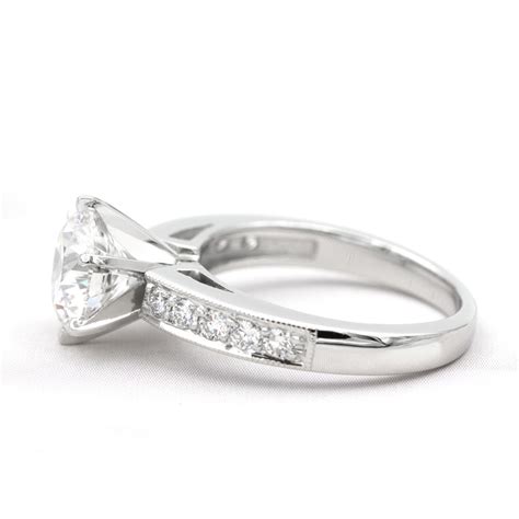 Large Milgrain and Pavé Engagement Setting Adiamor
