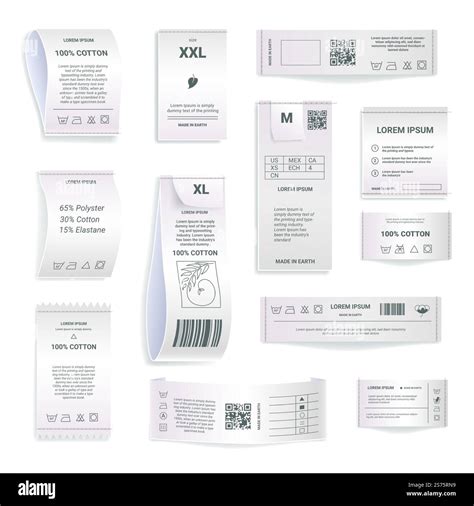 clothes labels with qr codes information about production and