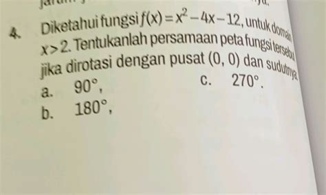 4 Diketahuifungsi F X X2 4 X 12 Untuk Dom StudyX