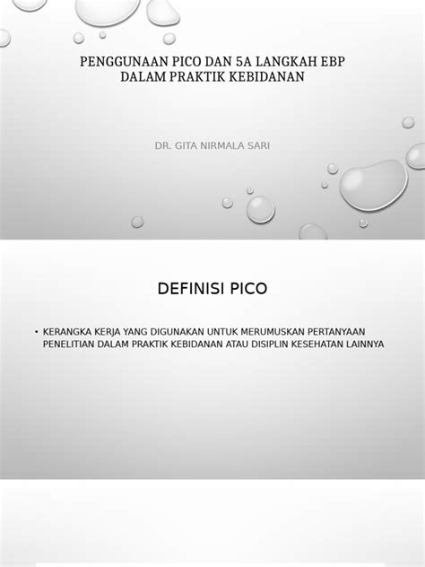 Penggunaan Pico Dan 5a Langkah Ebp Dalam Pdf