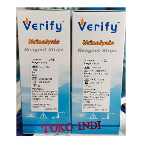 Jual Verify PE Verify Parameter Alat Cek Urin Urinalysis Reagent Strip Verify Parameter