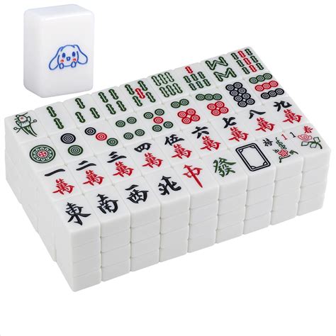 Large Chinese Mahjong Set 16 Inch Mahjong Tiles Set 144 Melamine