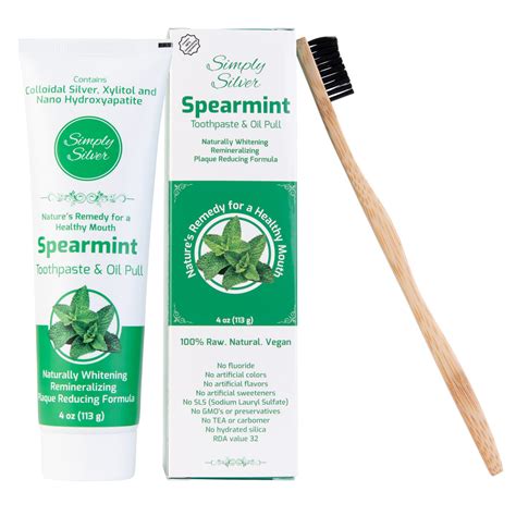 Simply Silver Toothpaste Organic And Natural Hydroxyapatite Fluoride