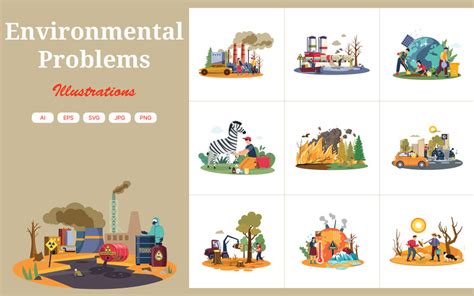 M622environmental Problems Illustration Pack 1