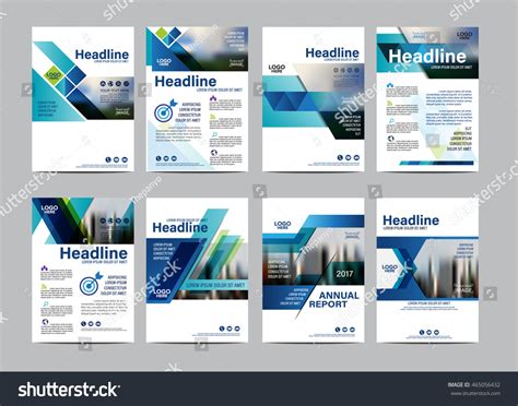 블루 세트 브로셔 레이아웃 디자인 템플릿연간 스톡 벡터로열티 프리 465056432 Shutterstock
