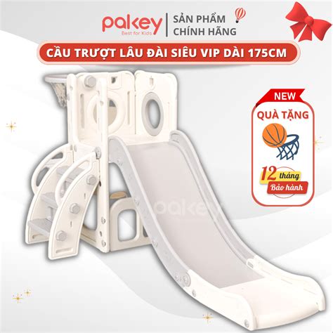 Cầu Trượt Cho Bé Pakey Lâu Đài Cầu Tuột Trẻ Em Dày Dặn Chắc Chắn Đồ
