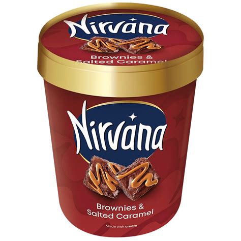 Ice Cream Nestle Nirvana Brownies And Salted Caramel 420 Ml Ebag Bg