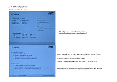 Vorlesung 13 Metabolomics Mitschrift Warning TT Undefined Function