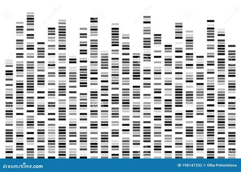 DNA Test White Background Genome Sequence Map Barcoding Cartoon Vector CartoonDealer