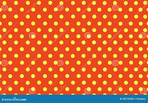 Yellow Polka Dot With Orange Background Stock Illustration