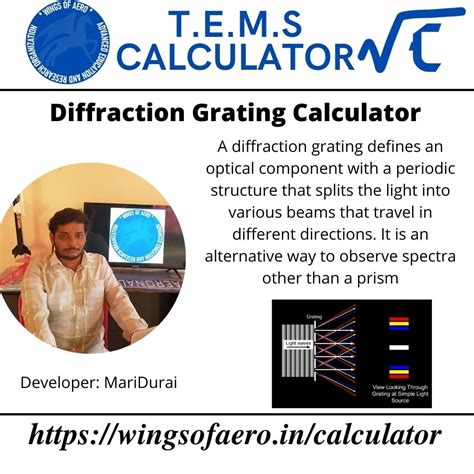 Tems Calculator A Diffraction Grating Defines An Optical Facebook