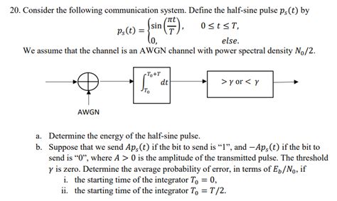 Solved 0 Consider The Following Communication System