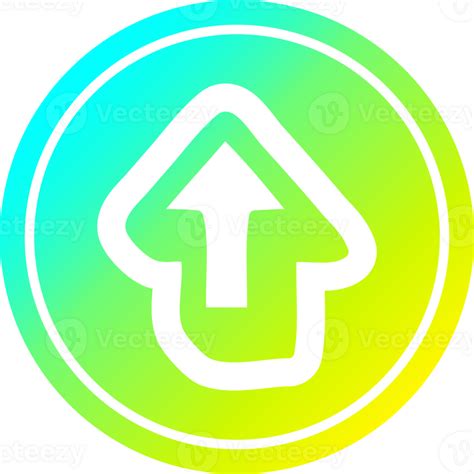 Direction Arrow Circular Icon With Cool Gradient Finish 45316287 Png