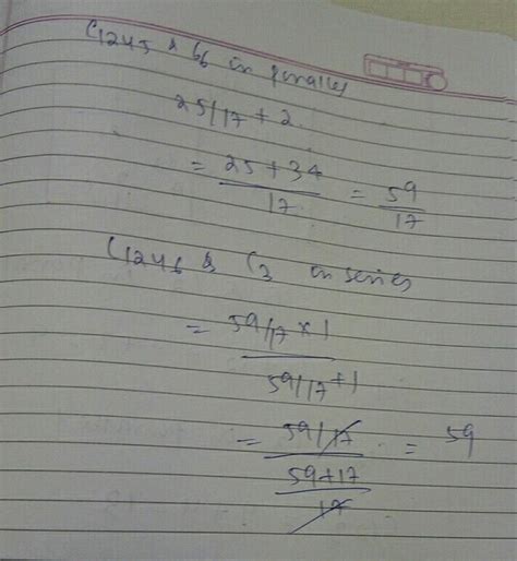 if c1 3 pf and c2 2 pf calculate the equivalent capacitance of