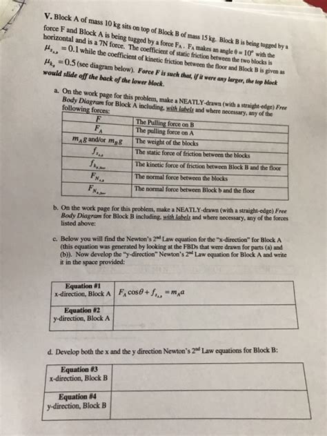 In The Diagram Shown Block A Is Kg And Block B Is Chegg Com