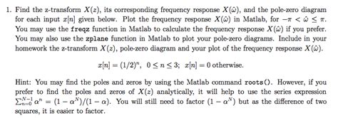 solved 1 find the z transform x z its corresponding