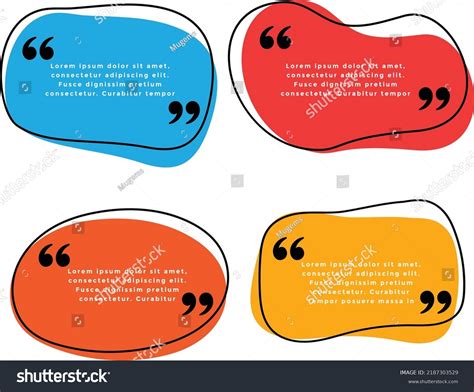 Quote Box Frame Set Text Speech Stock Vector Royalty Free 2187303529