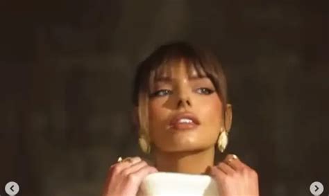 Maura Higgins Looked Stunning In A Cream Knit Gown That Highlighted Her