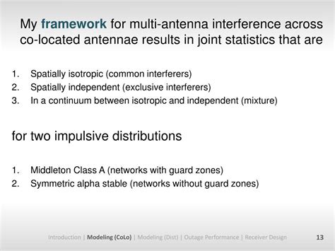 Ppt Modeling And Mitigation Of Interference In Multi Antenna