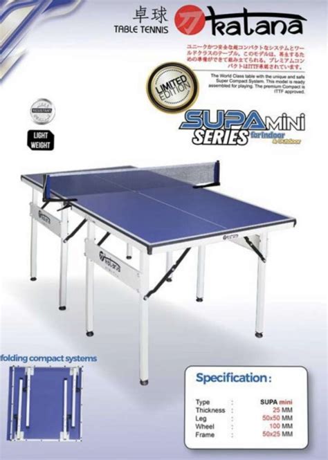 Jual Meja Pingpong Tenis Meja Katana Supa Mini Import Di Seller Tokoonline15 Pegadungan Kota