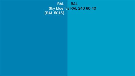Ral Sky Blue Vs Ral 240 60 40 Side By Side Comparison