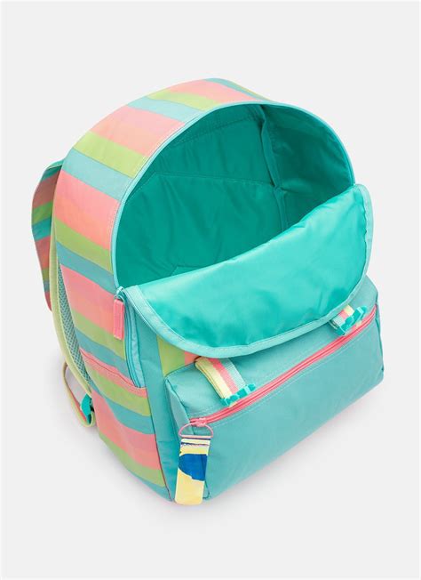 Mochila sem Rodinha Listrada Fun Verde Água Puket Maria Pirulita Nacionais e Importados