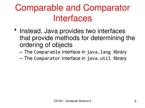 comparable and comparator interfaces ppt download