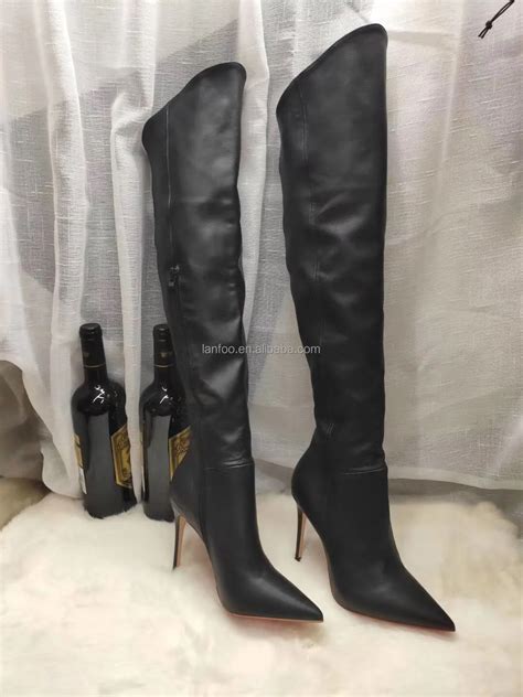 New Designer Fashion Soft Leather Ladies Zipper Shoes Winter Black
