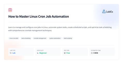 how to master linux cron job automation labex