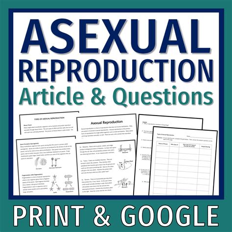 Asexual Reproduction Reading And Worksheet Flying Colors Science Worksheets Library