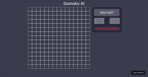 Gomoku React Codesandbox