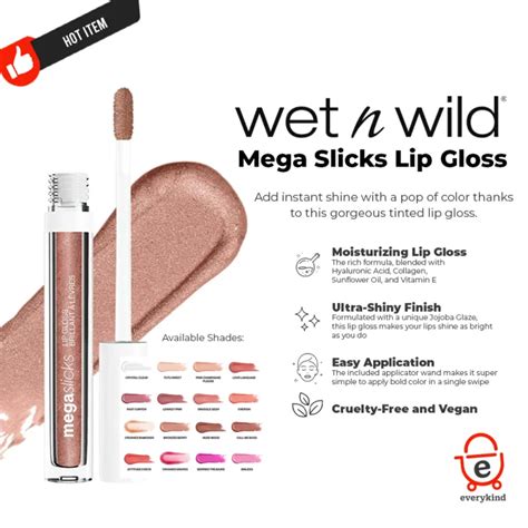 Wet N Wild Megaslicks Lip Gloss Moisturizing Long Lasting High