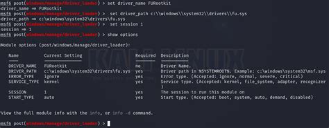 آموزش اجرای Rootkit Kernel Mode با متااسپلویت Metasploit