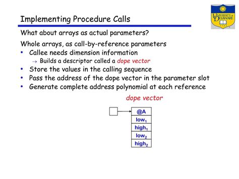 ppt code shape ii procedure calls dispatch booleans relationals