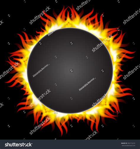 Illustration Fire Flame Circular Frame Stock Vector Royalty Free Shutterstock