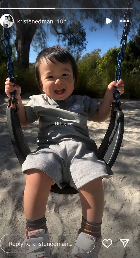 Tommy Edmans Wife Kristen Captures One Year Old Son Eli Spreading Smiles While Swinging In