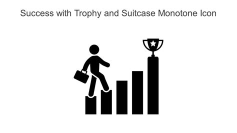 Success With Trophy And Suitcase Monotone Icon In Powerpoint Pptx Png And Editable Eps Format