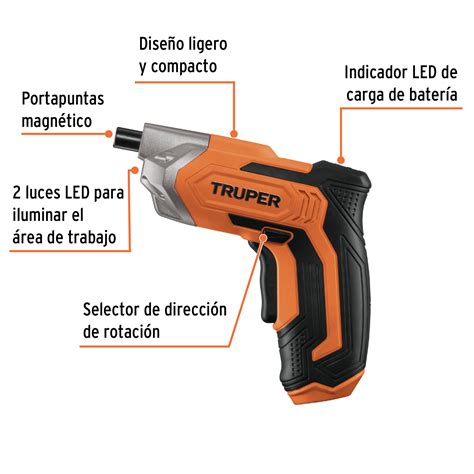 Ficha Tecnica Destornillador inalámbrico profesional 3 6V 220V Truper