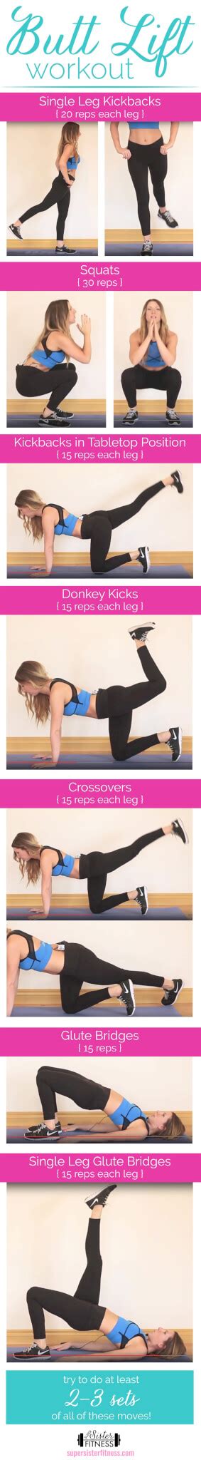 Butt Lift Workout Exercise Your Butt Build A Booty Super Sister