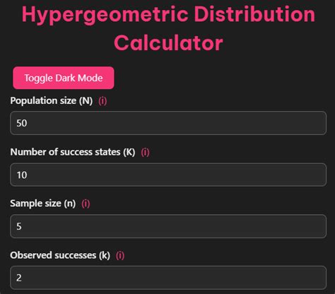 Free Hypergeometric Distribution Calculator 2025