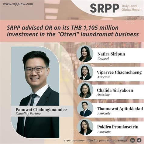 Srpp Advised Or On Its Thb 1 105 Million Investment In The Otteri Laundromat Business