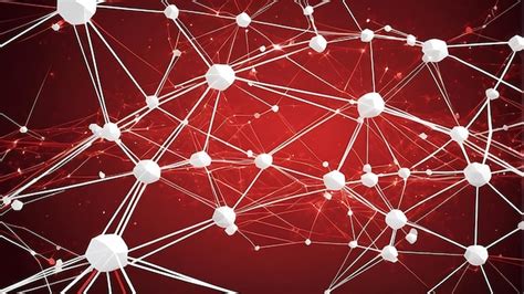 Premium Photo Abstract Red And White Virtual Network