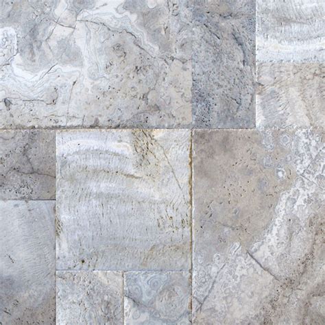 Ms International Travertine Pattern Silver Travertine