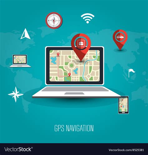 Gps Navigation Design Royalty Free Vector Image