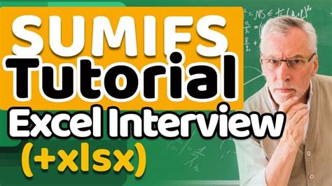 Excel Interview Questions Sumifs Function Tutorial With Xlsx Work File Download Practice