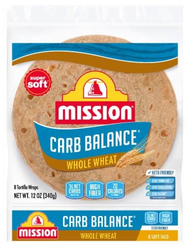 Mission® Carb Balance® Low Carb Whole Wheat Soft Taco Tortillas 8 Ct