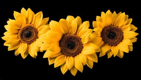 Premium Ai Image Sunflower Fresh Seamless Background
