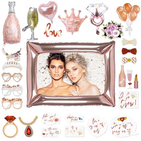 Buy 29 Pcs Hen Party Photo Booth Props Team Bride Selfie Props Wedding