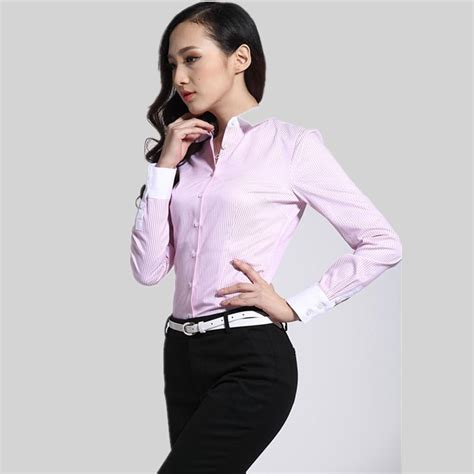 大码条纹衬衣g2000职业女装春装新品修身ol显瘦长袖衬衫正品包邮峰芹芟柔